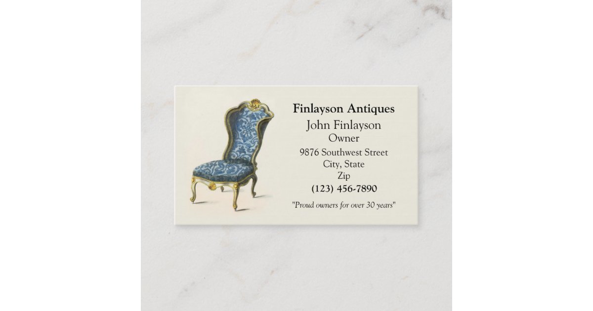 Antiques Business Card | Zazzle