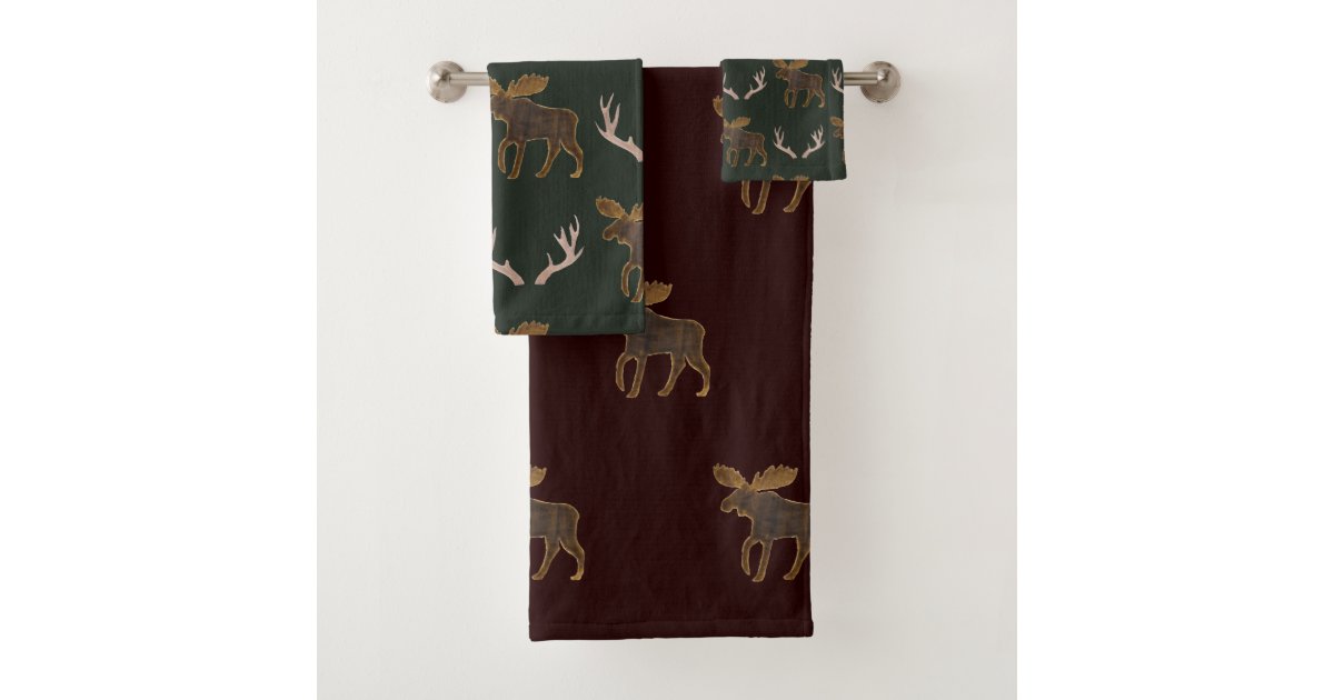 Antler & Moose combo Bath Towel Set | Zazzle
