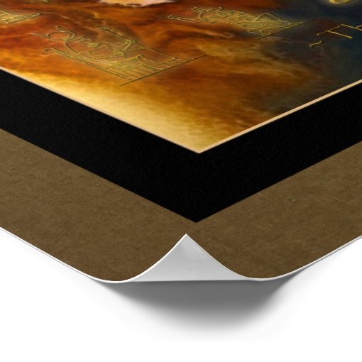 ANUBIS Egyptian Art on Papyrus effect Poster | Zazzle