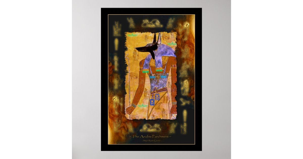 ANUBIS Egyptian Art Poster | Zazzle