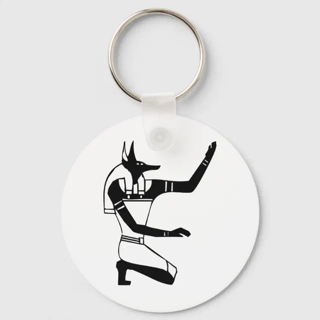 Anubis, Egyptian hieroglyph Keychain | Zazzle