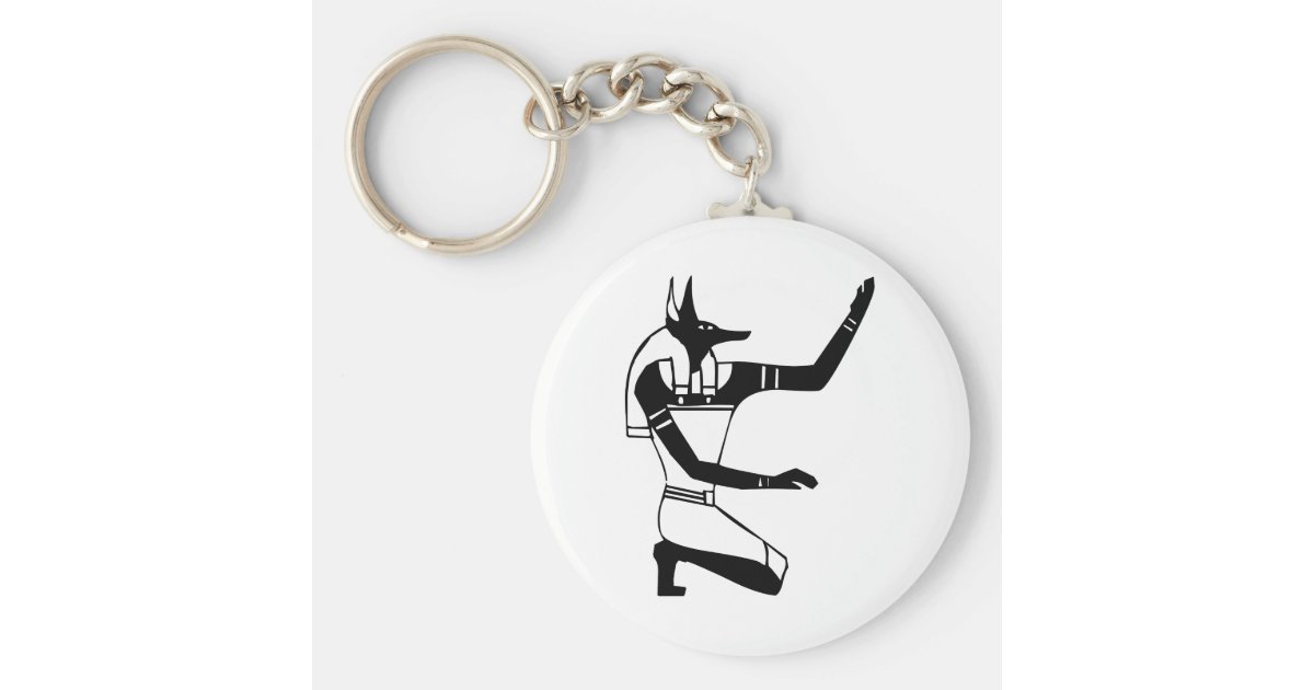 Anubis, Egyptian hieroglyph Keychain | Zazzle.com