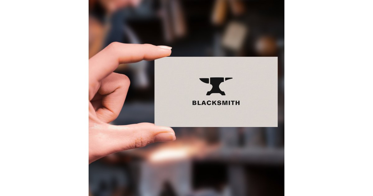 Anvil & Blacksmith Business Card | Zazzle