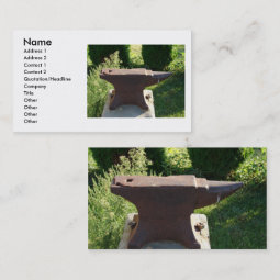 Anvil Business Card | Zazzle