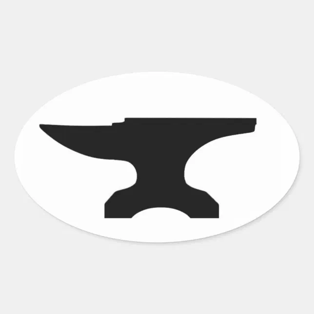 Anvil Oval Sticker | Zazzle