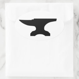 Anvil Oval Sticker | Zazzle