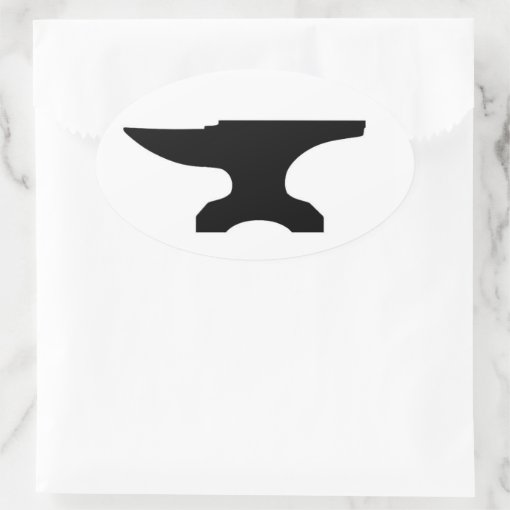 Anvil Oval Sticker | Zazzle