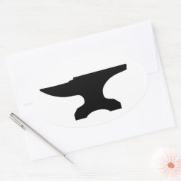 Anvil Oval Sticker | Zazzle