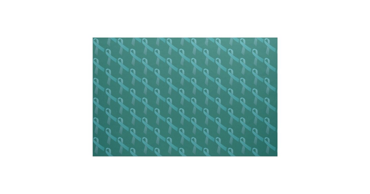 anxiety disorder awareness teal ribbon fabric | Zazzle