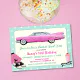 ANY AGE - 1950's Retro Pink Cadillac Birthday Invitation | Zazzle