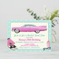 ANY AGE - 1950's Retro Pink Cadillac Birthday Invitation | Zazzle