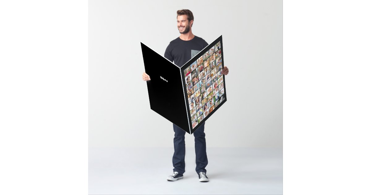 Any Age 54 Photo Collage Jumbo Birthday Card | Zazzle
