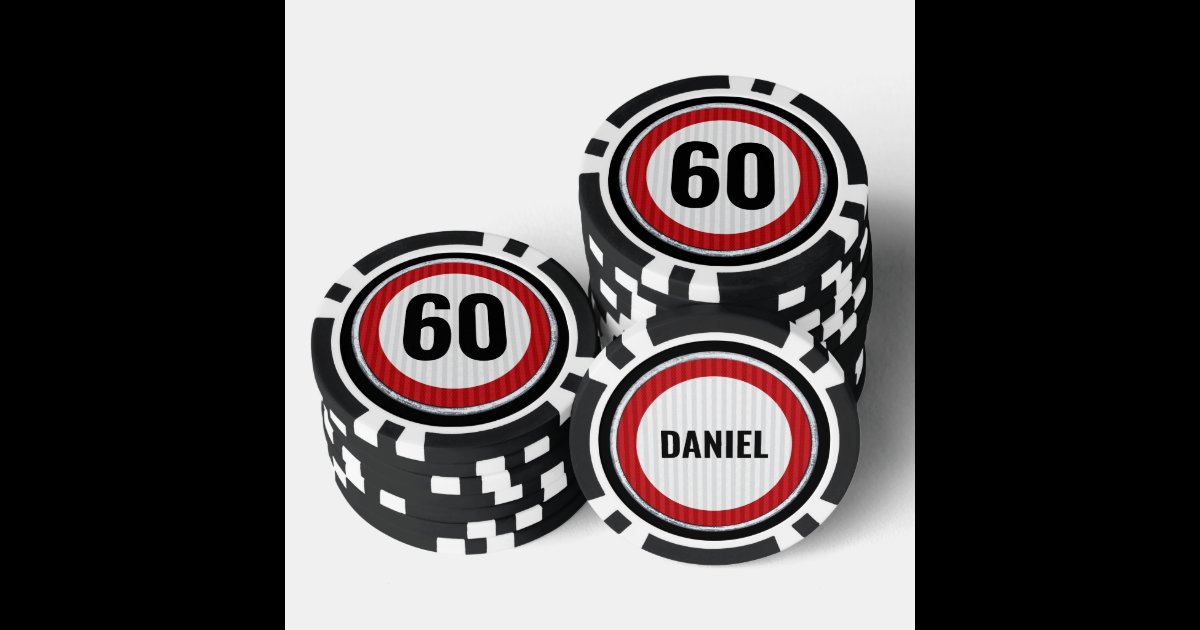 ANY AGE 60th Birthday Speed Limit Sign Poker Chips | Zazzle