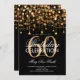 Any Age Birthday Gold String Lights & Stars Invitation | Zazzle