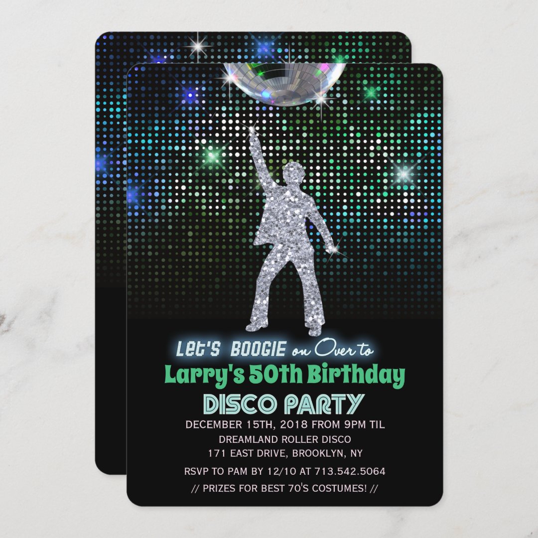 ANY AGE - Retro Disco Birthday Party Invitation | Zazzle