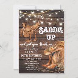 ANY AGE - Saddle Up Western Invitation | Zazzle