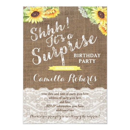 Any age surprise birthday party cards | Zazzle.com