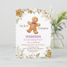 ANY AGE - Vintage Gingerbread Birthday Invitation | Zazzle