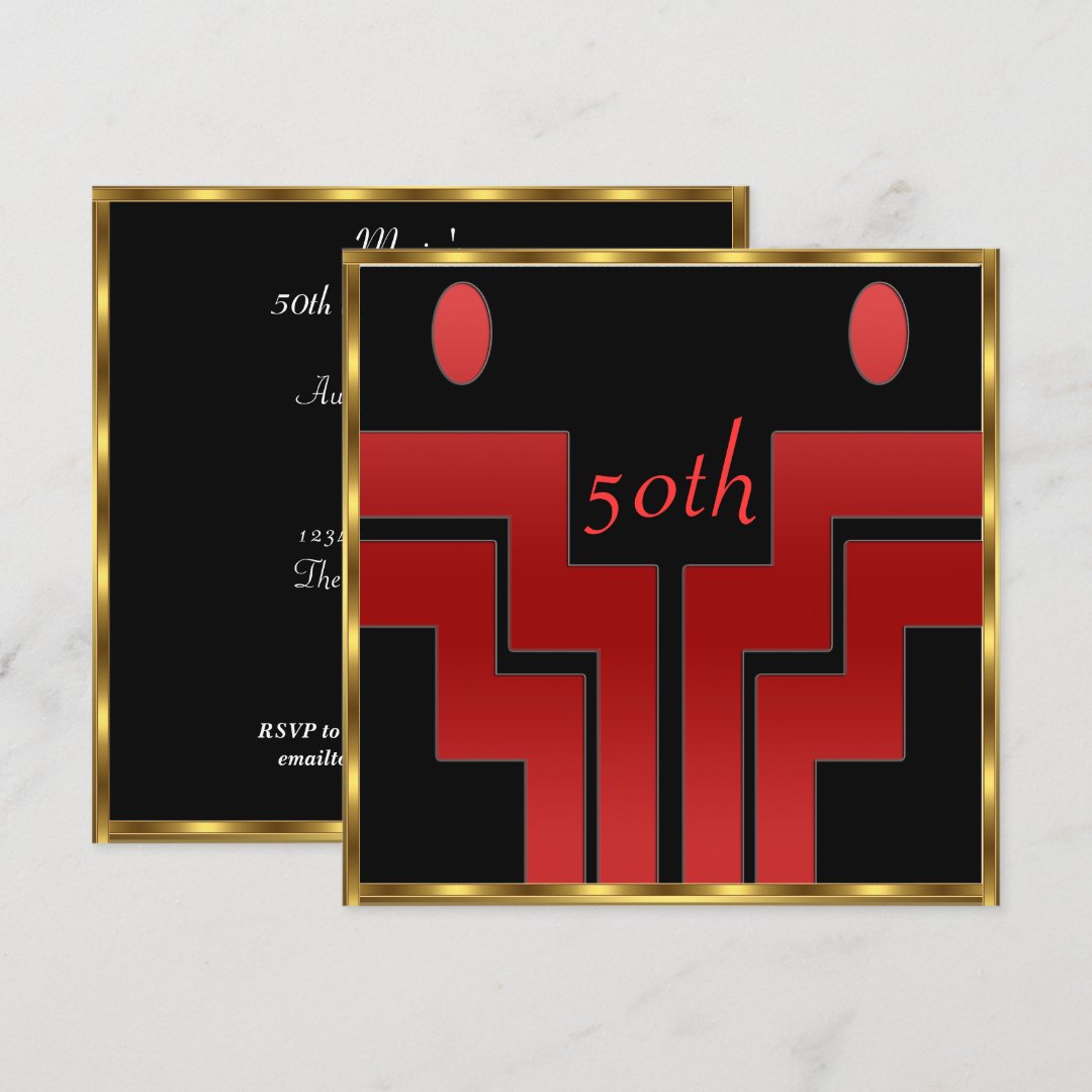 Any birthday Party Black ed Invitation | Zazzle