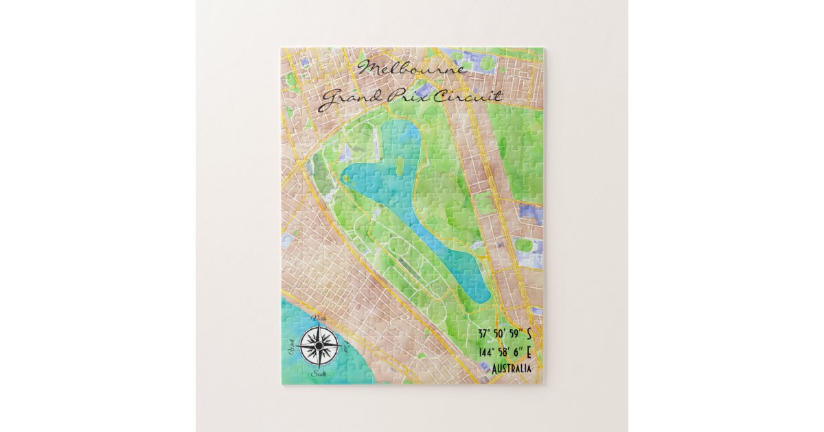 Any City | Melbourne Map Jigsaw Puzzle | Zazzle