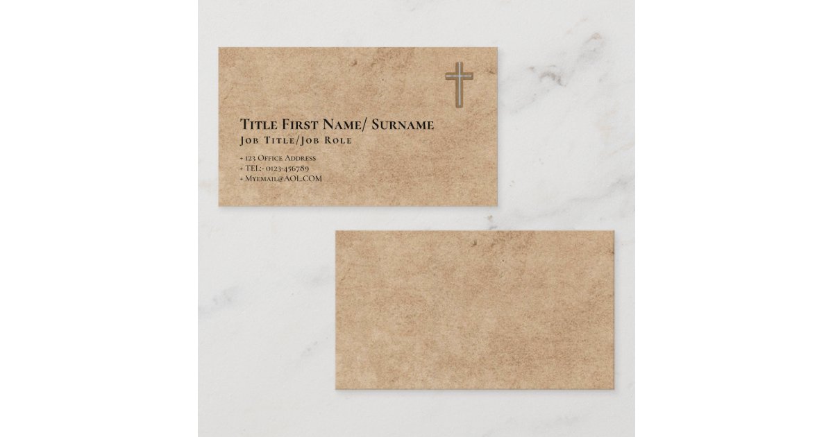 ANY Clergy Catholic Priest Pastor Minister Deacon Business Card | Zazzle