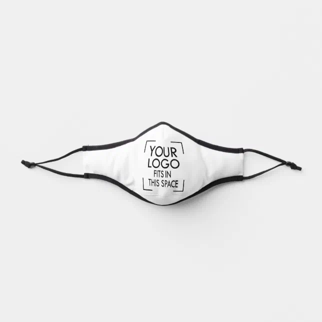 Any Color Company Logo Business Employee White Premium Face Mask | Zazzle