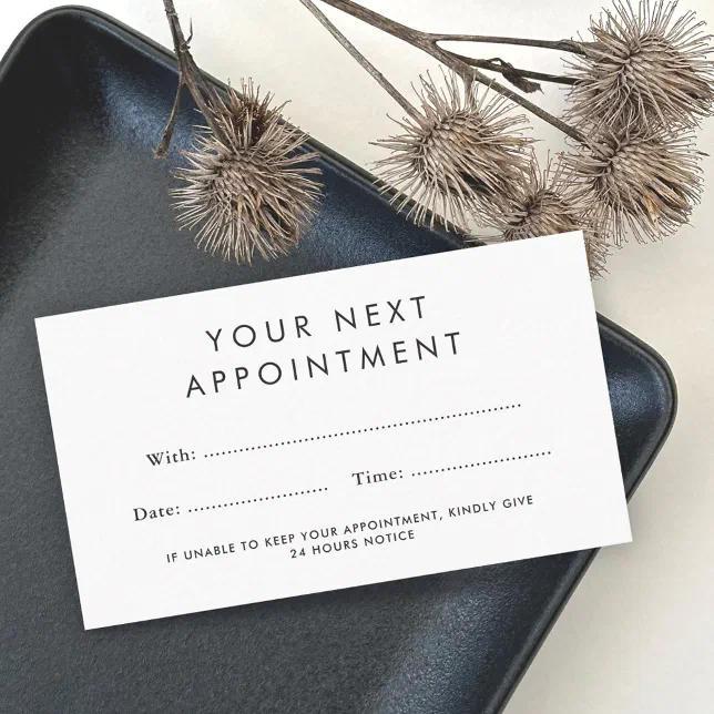 Any color custom logo appointment cards | Zazzle
