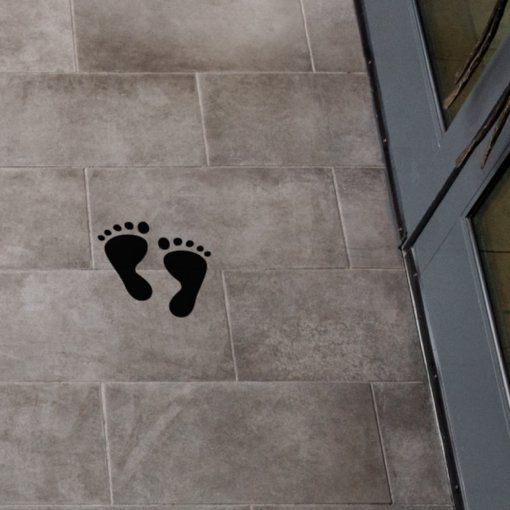 Any color kids' feet footprints left right foot floor decals | Zazzle