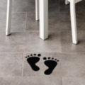 Any color kids' feet footprints left right foot floor decals | Zazzle