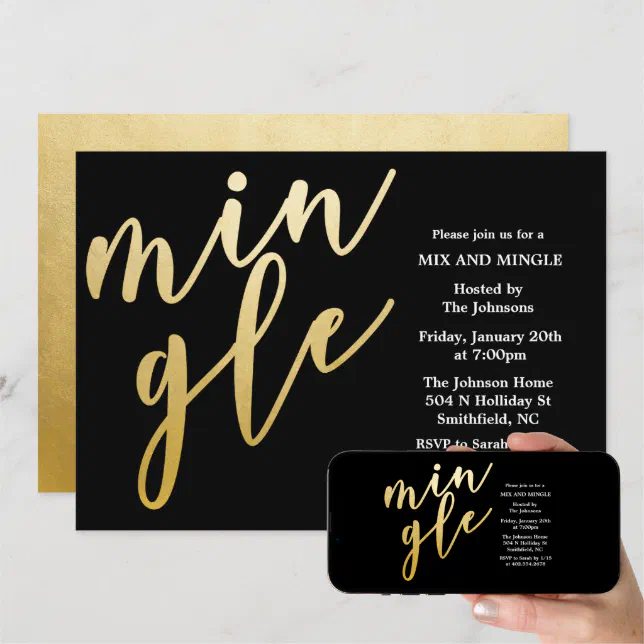 ANY COLOR - Mix and Mingle Holiday Invitation | Zazzle