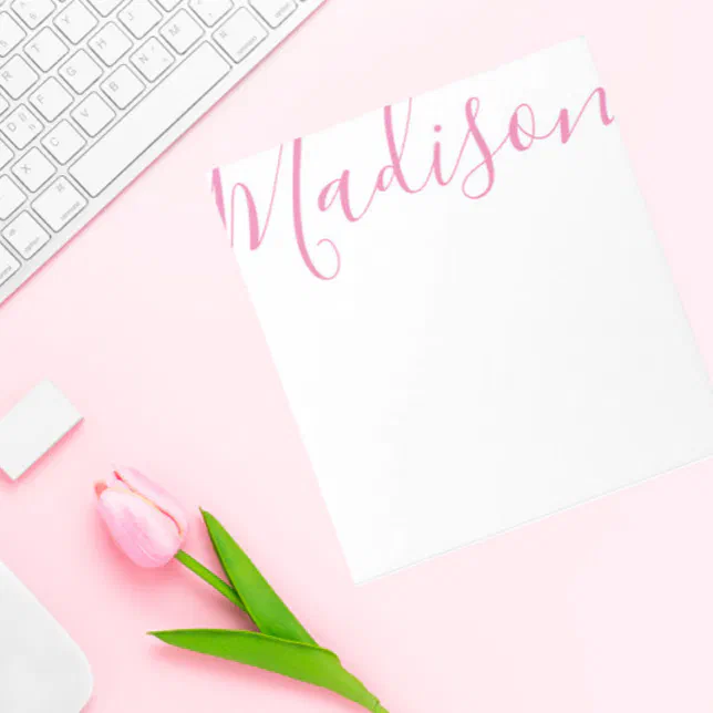 Any Color - Script Name Personalized Notepad | Zazzle