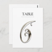 Any Color Table Numbers Fancy Silver | Zazzle