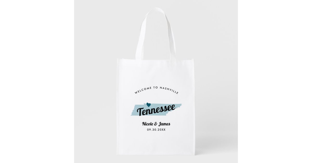 Any Color Tennessee Map Wedding Welcome Bag | Zazzle