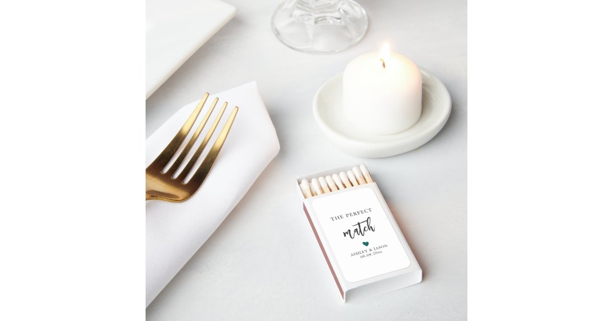 Any Color The Perfect Match, Wedding Matchboxes | Zazzle