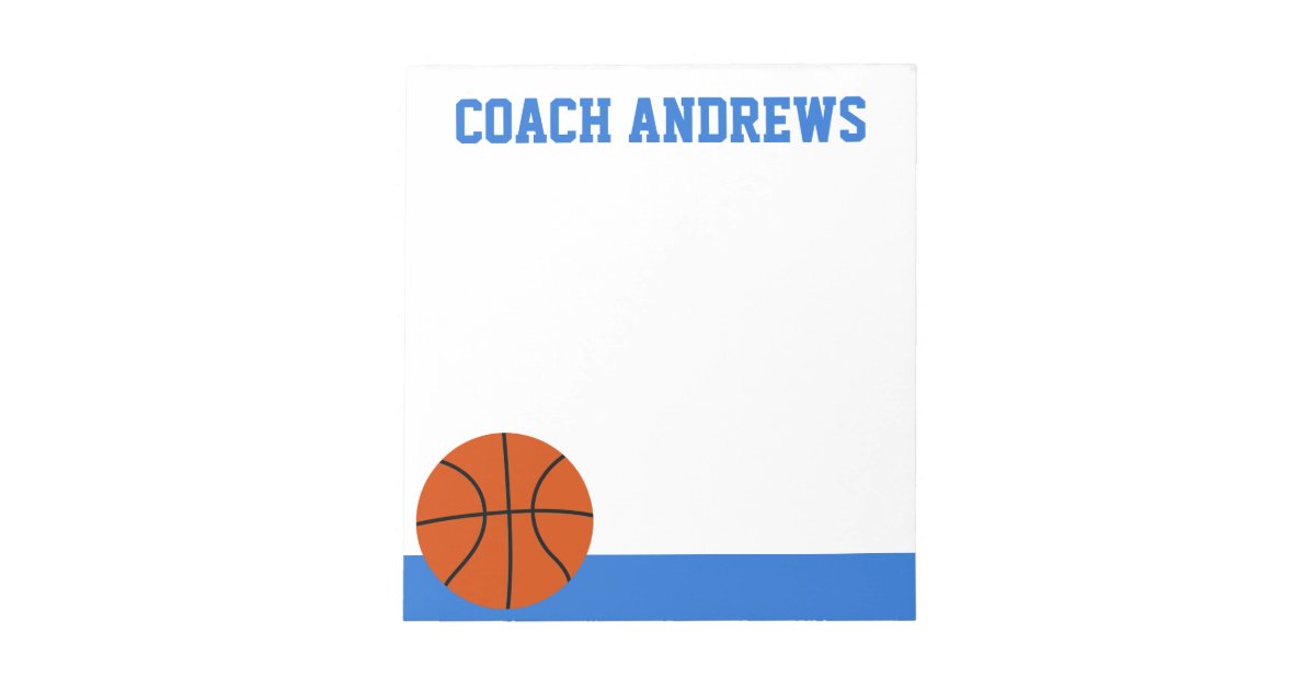 Any Colors Basketball Personalized Notepad | Zazzle
