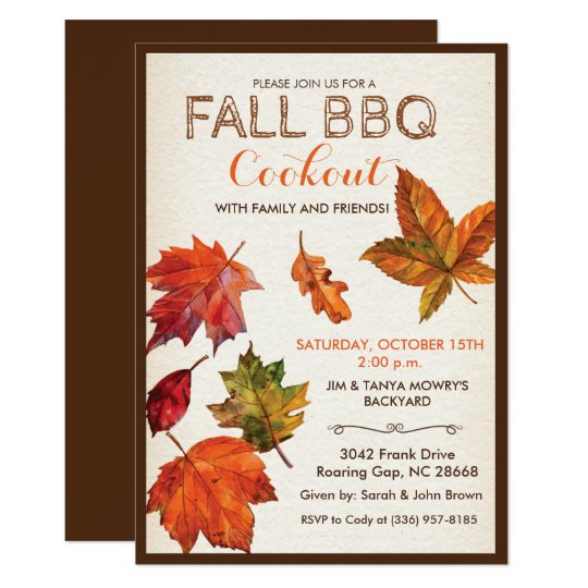 ANY EVENT - Fall Autumn Leaves Invitation | Zazzle.com