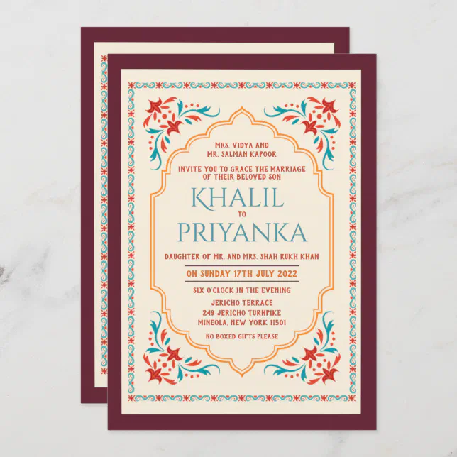 ANY EVENT - Indian Wedding Bridal Invitation | Zazzle