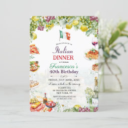 ANY EVENT - Italian Dinner Birthday Invitation | Zazzle