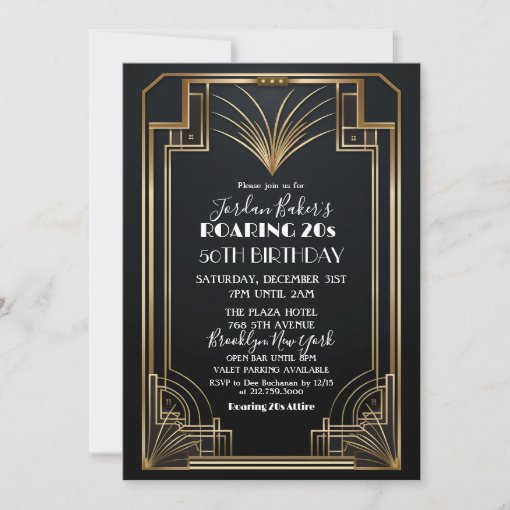 ANY EVENT - Roaring 20s 1920s Art Deco Party Invitation | Zazzle