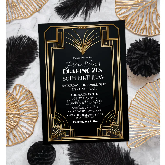 ANY EVENT - Roaring 20s 1920s Art Deco Party Invitation | Zazzle