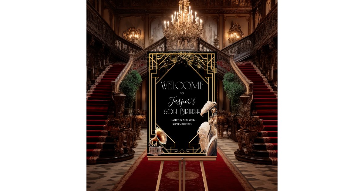 ANY EVENT - Roaring 20s Welcome Sign Foam Boards | Zazzle