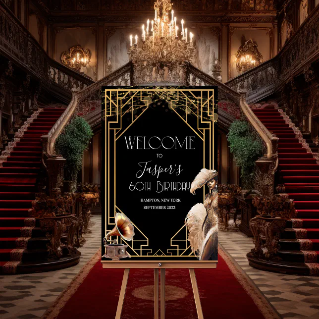 ANY EVENT - Roaring 20s Welcome Sign Foam Boards | Zazzle