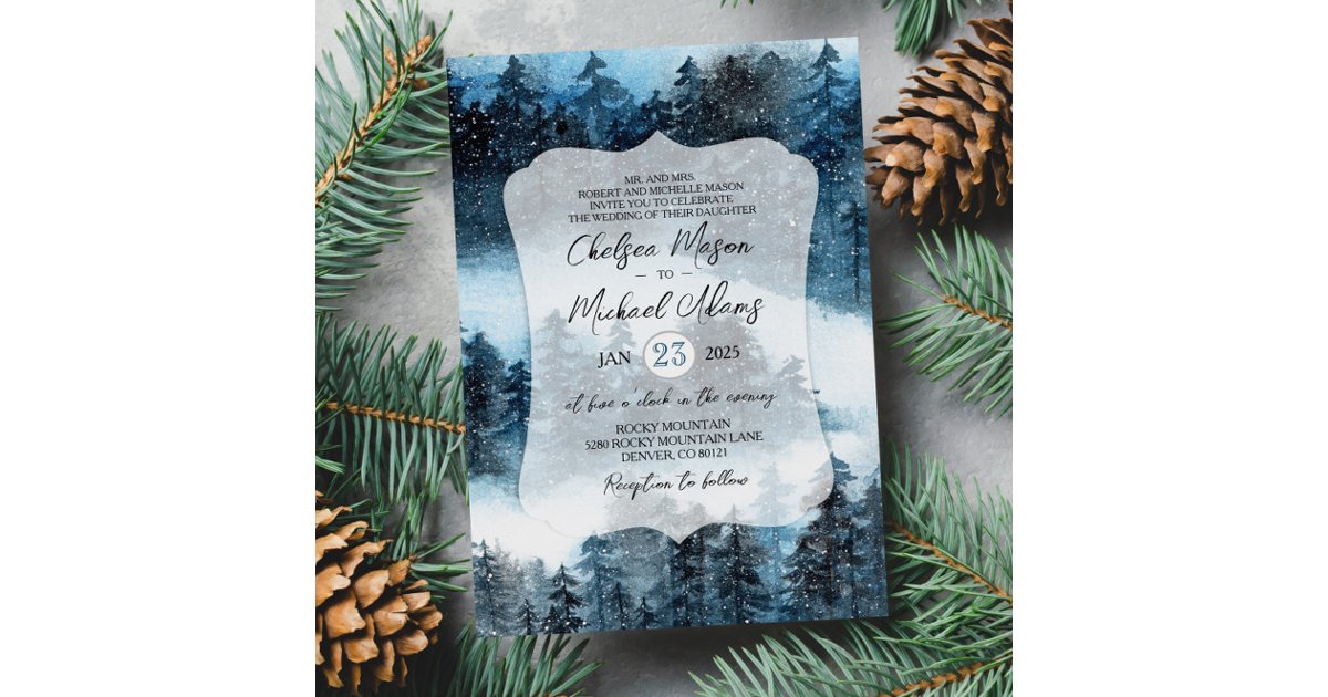 ANY EVENT - Winter Forest Invitation | Zazzle