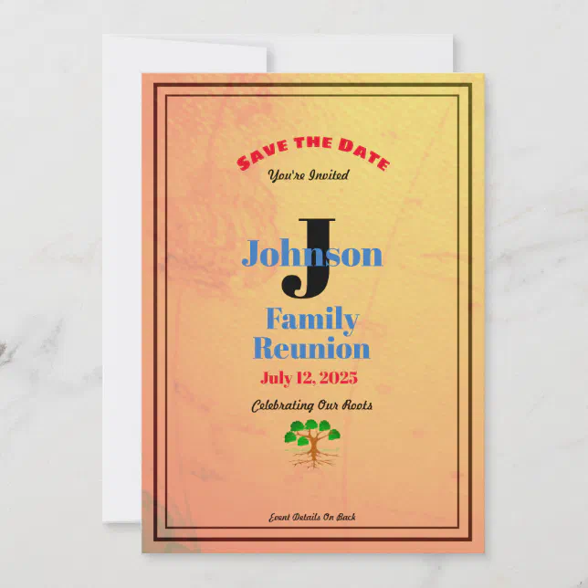 Any Family Name Old World Map Family Reunion Invitation | Zazzle