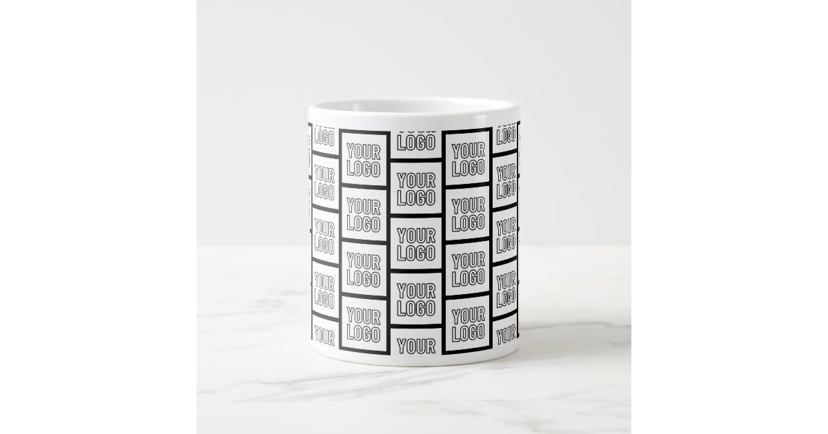 Any Logo or Image Repeating Pattern Giant Coffee Mug | Zazzle