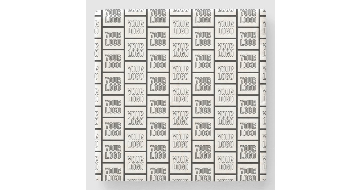 Any Logo or Image Repeating Pattern Stone Coaster | Zazzle