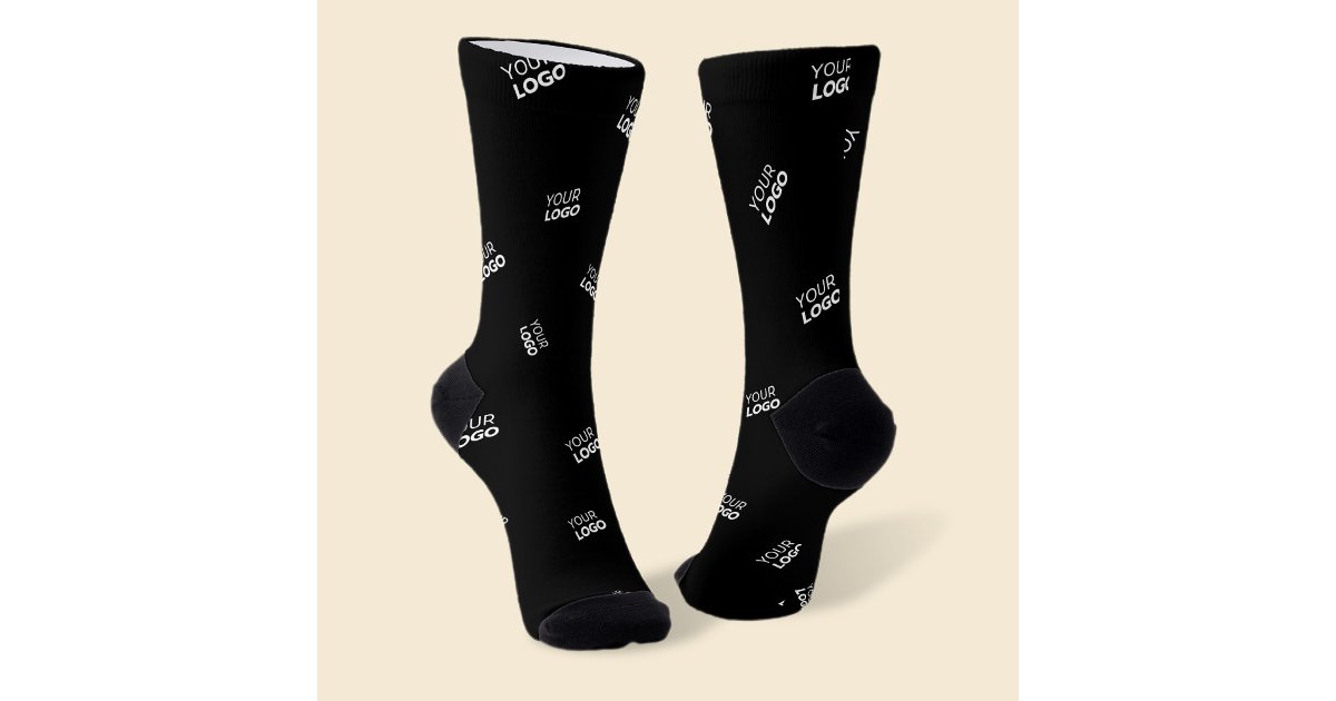 Any Logo or Uploaded Image | Scattered Pattern Socks | Zazzle