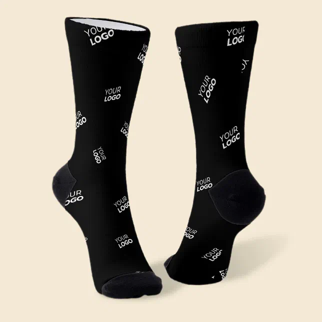 Any Logo or Uploaded Image | Scattered Pattern Socks | Zazzle