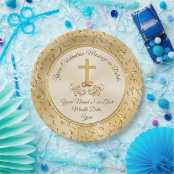Any Occasion Personalized Christian Paper Plates | Zazzle