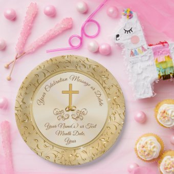 Any Occasion Personalized Christian Paper Plates | Zazzle